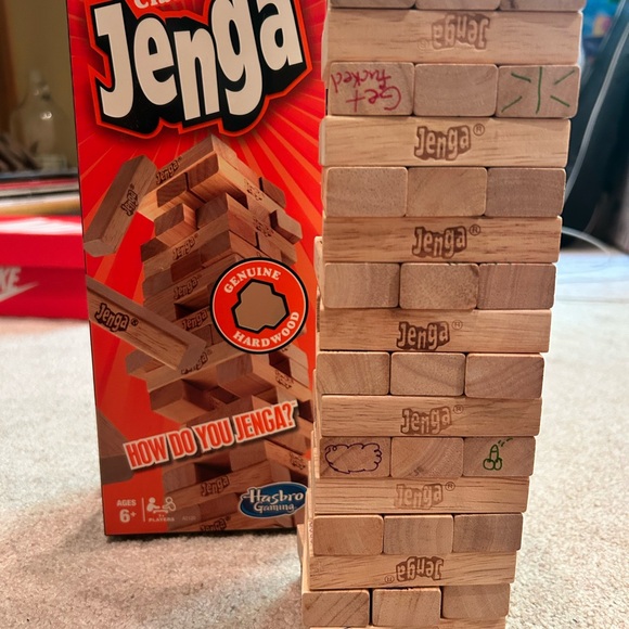Hasbro | Games | Hasbro Brown Jenga Board Game | Poshmark